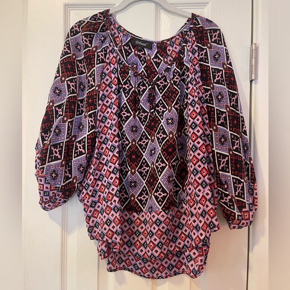 Tolani | Tops | Tolani 34 Sleeve Silk Blouse | Poshmark